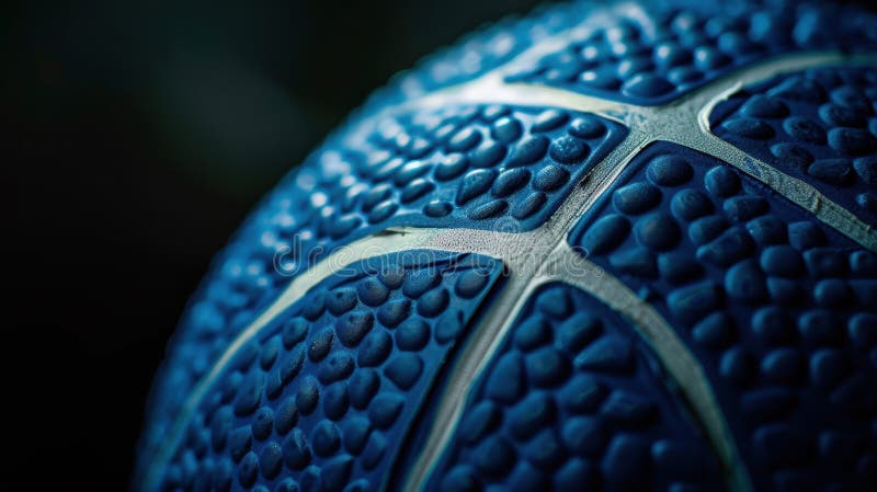 The Blue Basketball Closeup.AI Generated Image Stock Image - Image of ...