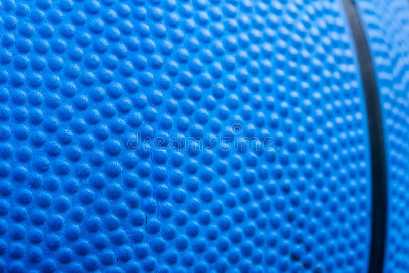 Blue Basketball Texture with Lines, Macro Close-up Stock Image - Image ...