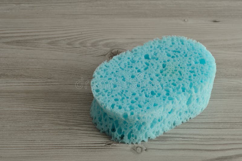 A Blue Bath Sponge and a Bar of Soap Stock Image - Image of blue ...