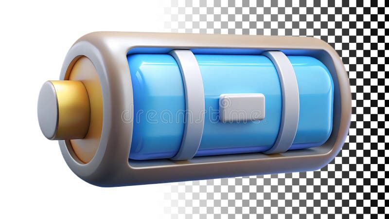 The Blue Battery with Hands and Legs Stock Illustration - Illustration ...