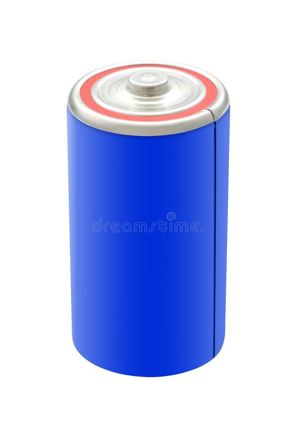 Blue Car Battery Isolated On White Stock Image - Image of coloured ...