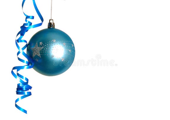 Blue bauble stock photo. Image of blue, celebration, glass - 1570684