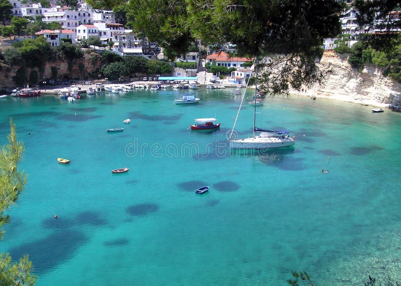 Blue bay stock image. Image of dock, ocean, yacht, ships - 1033963
