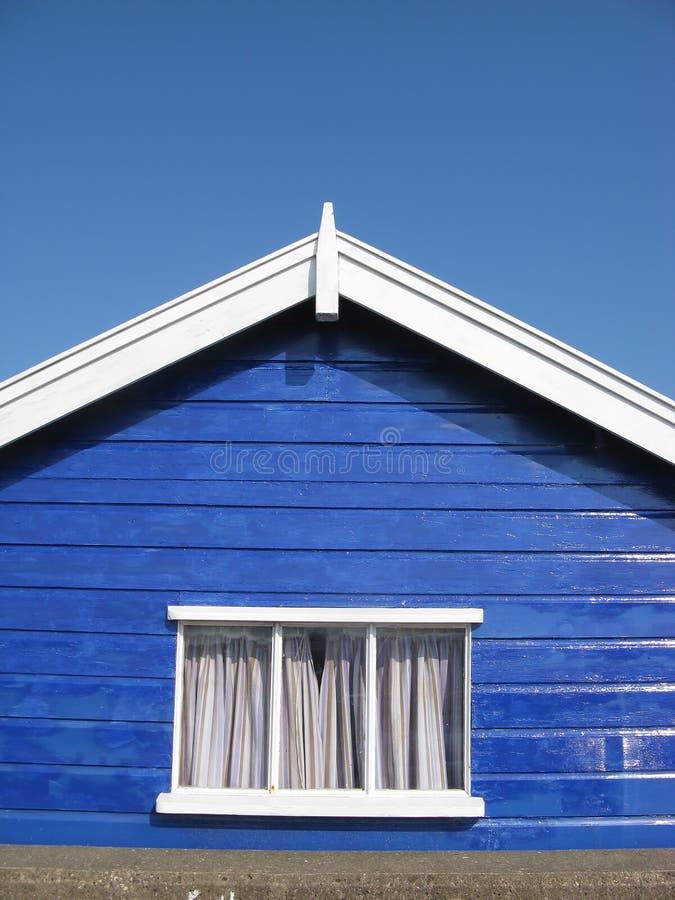 Blue beach hut stock photo. Image of wooden, vertical - 20644790