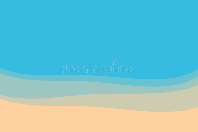Blue Beach and Sea with Paper Cut Style Summer Background Stock ...
