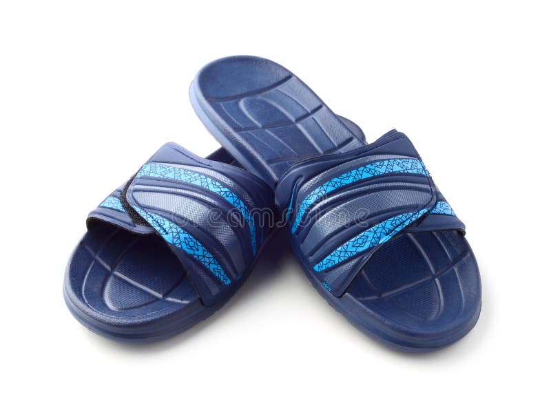 Blue beach slippers stock image. Image of simplicity - 77867377