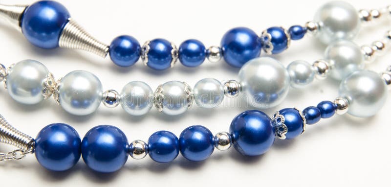 Blue beaded necklace stock photo. Image of gemstone, necklace - 38225670