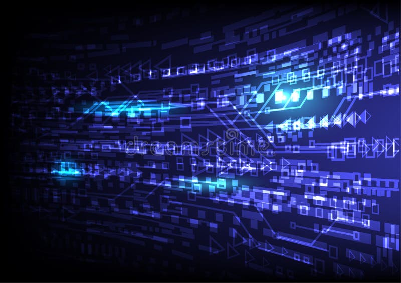 A Blue Beam of Light Runs through the Network. Stock Vector ...