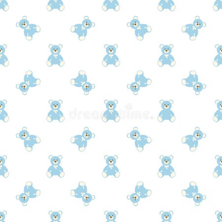 Blue bear pattern stock vector. Illustration of childhood - 75101014