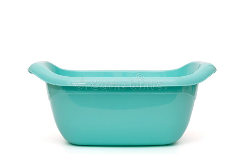 Blue, Beautiful Plastic Basin Stock Image - Image of circular, wiping ...