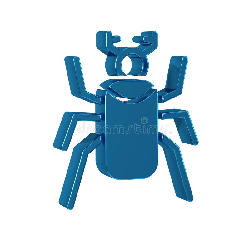 Blue Beetle Bug Icon Isolated on Transparent Background. Stock ...