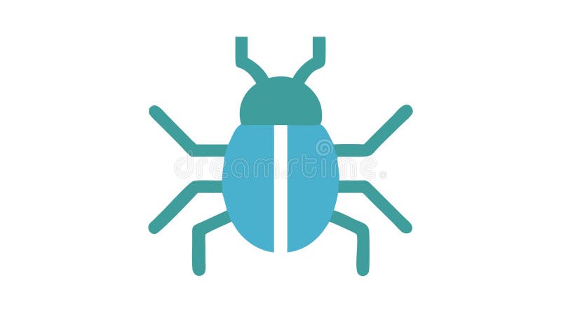 Blue Beetle Insect Bug Icon Nature Wildlife Graphic, Vector Design ...
