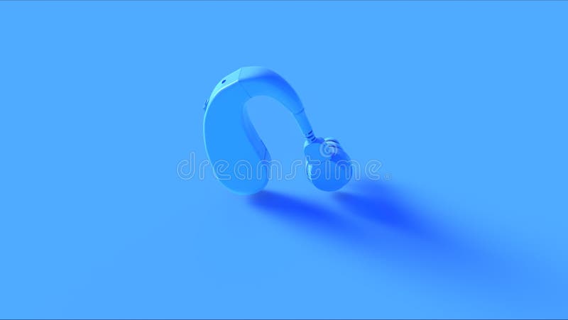 Blue Behind the Ear Hearing Aid Stock Illustration - Illustration of ...