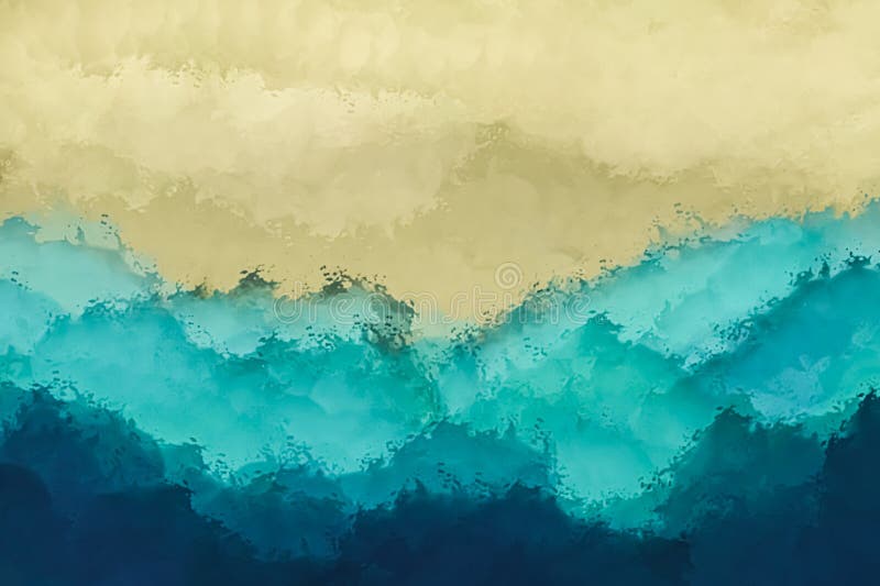 Blue and Beige Abstract Background, Digital Drawing. Stock Illustration ...