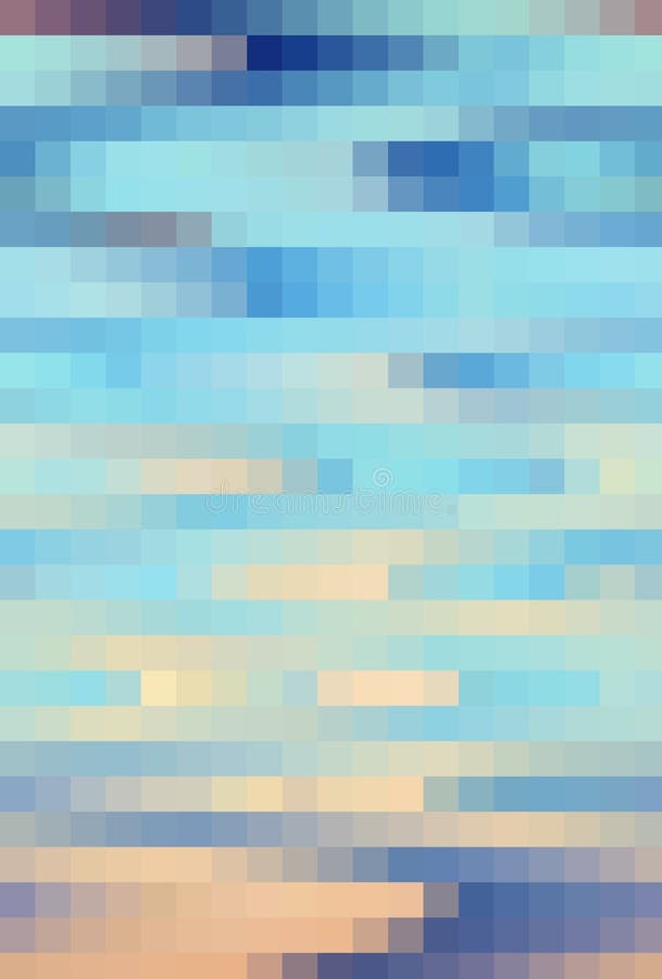 Blue Beige Gradient Background, Small Pixel Mosaic Tile. Vertical Image ...