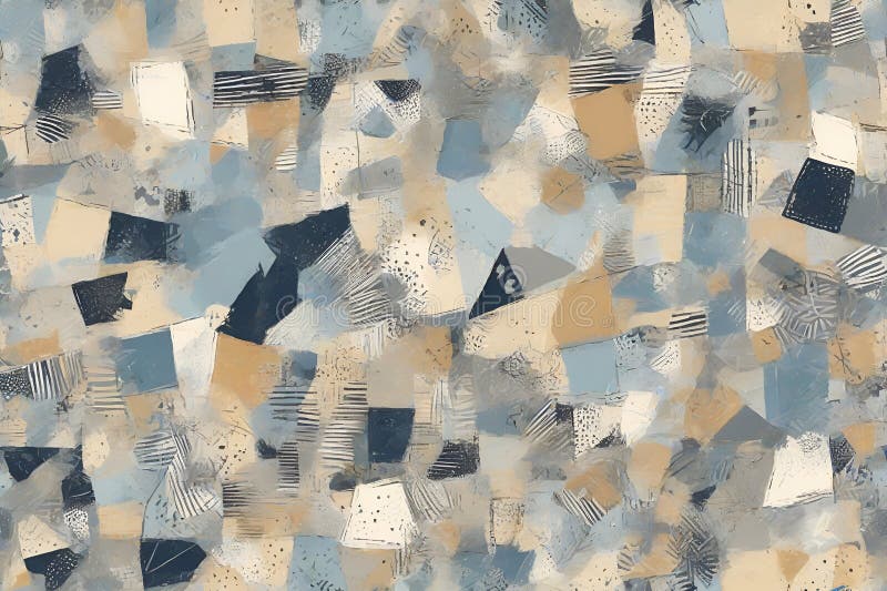 Blue, Beige, Gray Color Patchwork Abstract Background Stock ...