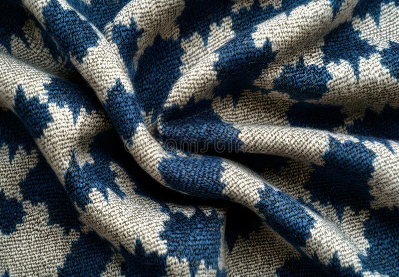 Blue and Beige Houndstooth Fabric Texture Stock Illustration - Illustration of pattern, cloth ...