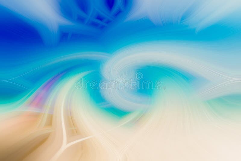 Blue and Beige Light Wave Abstract Background Stock Illustration ...