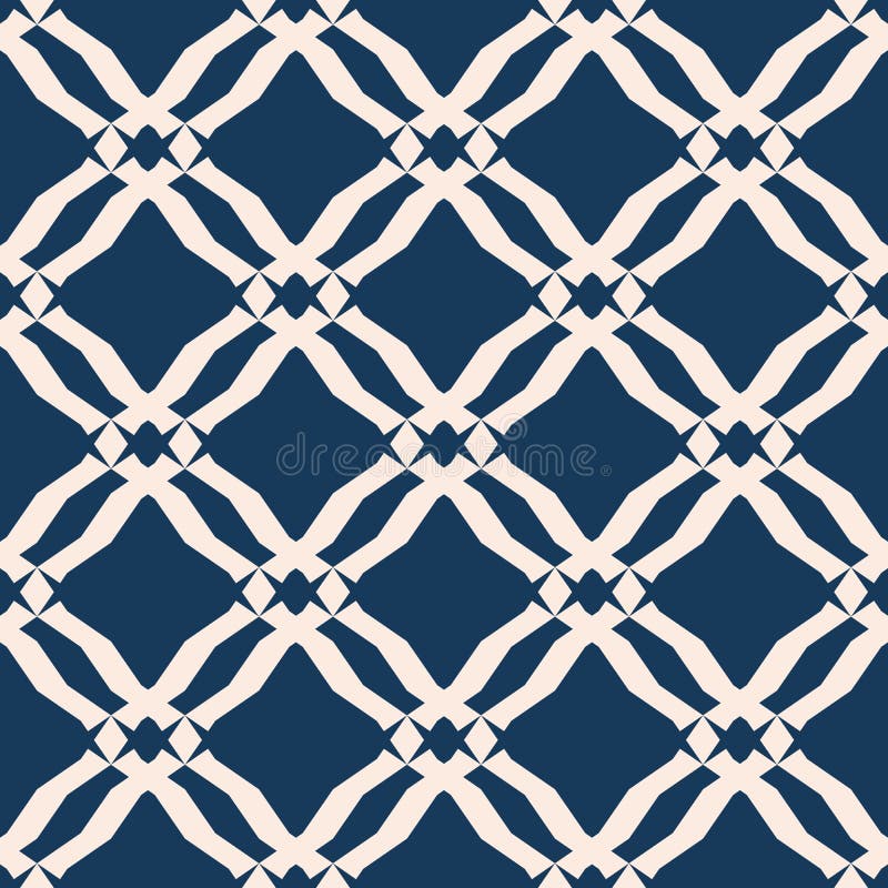 Blue and Beige Pattern. Vector Abstract Geometric Seamless Texture with ...