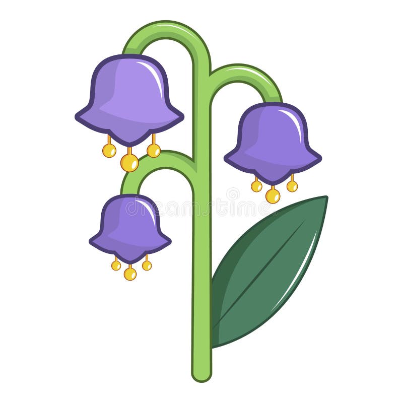 Blue Bell Flower Icon, Cartoon Style Stock Vector - Illustration of ...