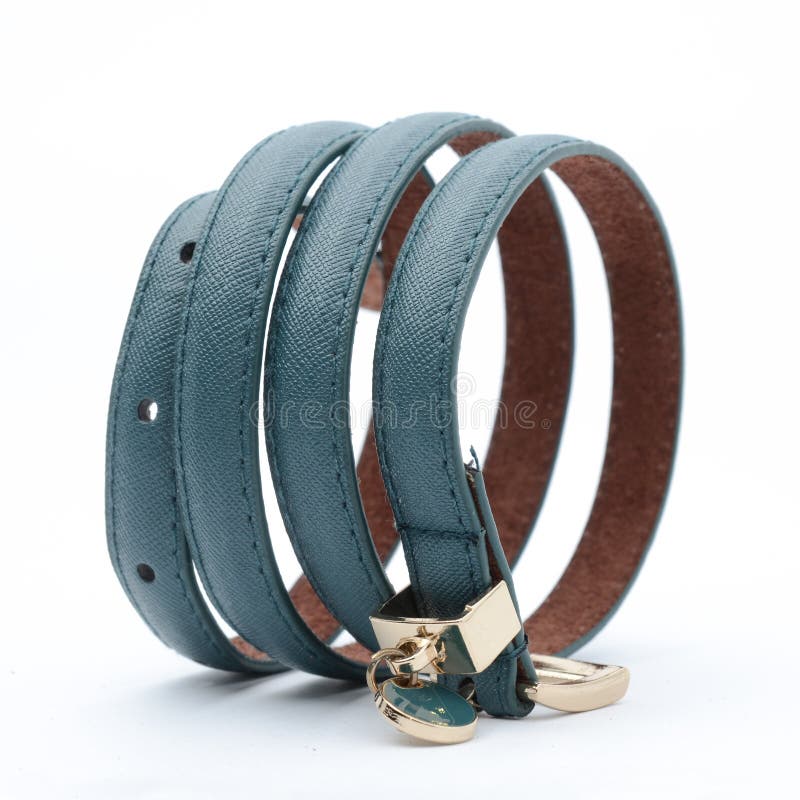 Blue Belt Isolated on White Stock Photo - Image of fashion, belt: 206767442