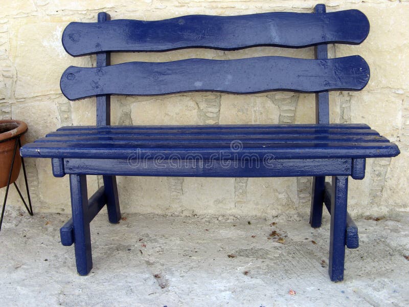 Blue bench stock photo. Image of europe, parks, walls - 1255454