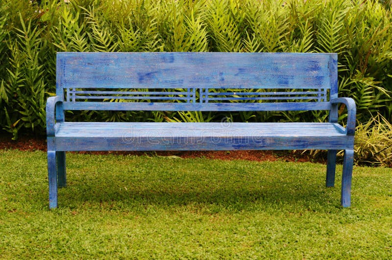 Blue bench stock photo. Image of contemporary, wood, gorgeous - 5642144