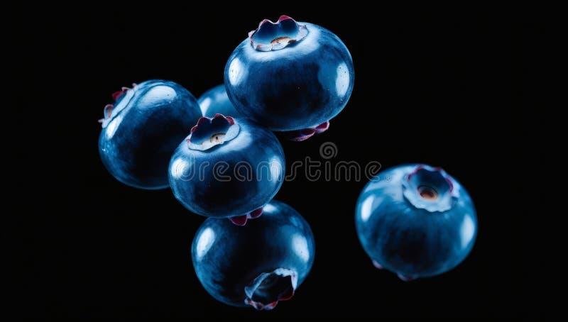 Blue Berry Isolated Floating Image in Background Stock Illustration ...