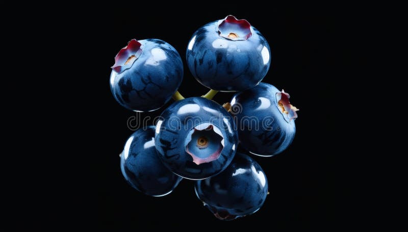 Blue Berry Isolated Floating Image in Background Stock Illustration - Illustration of poster ...