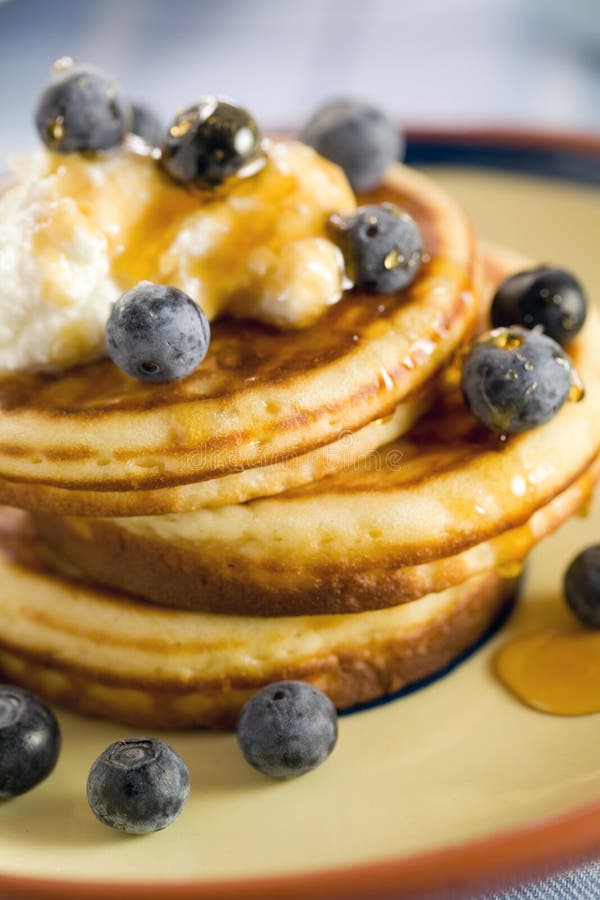 Stack of Pancakes with Fruit Stock Image - Image of breakfast, stack ...
