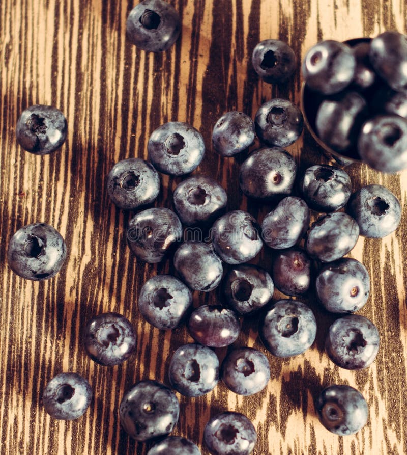 Blue Berry is Sweet and Fragrant on a Brown Background Stock Image ...