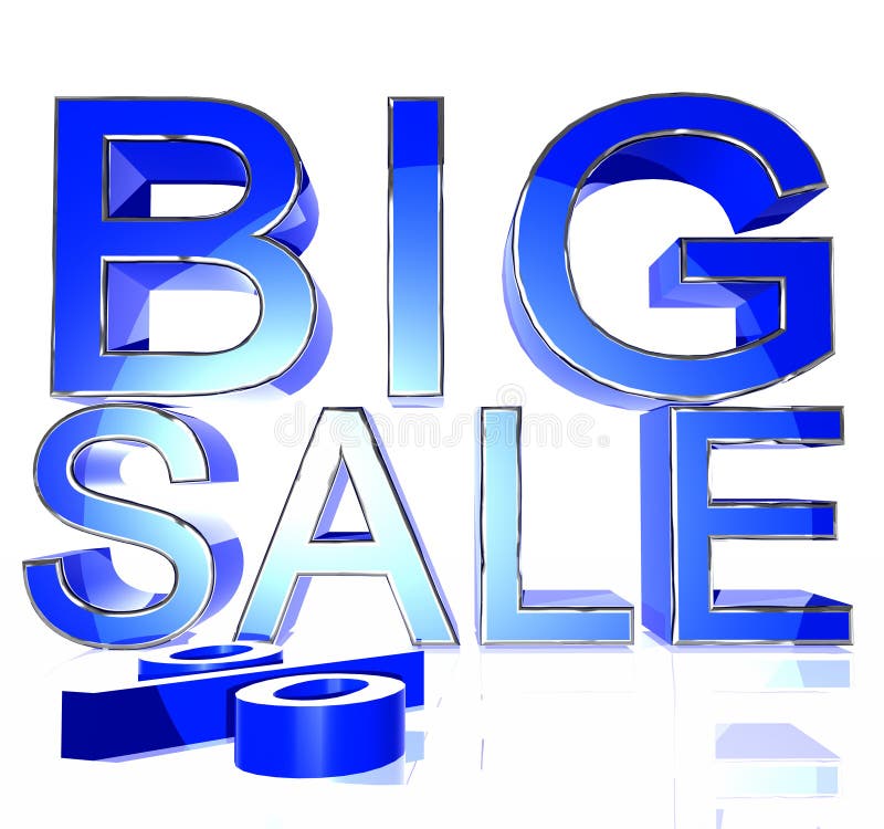 Blue big sale stock illustration. Illustration of concepts - 45254144