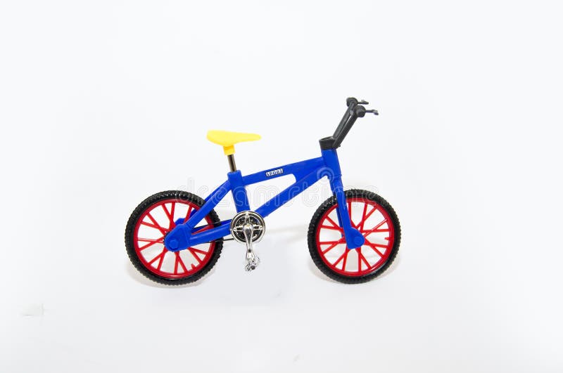 Blue Bike Isolated on White Stock Image - Image of extreme, action ...