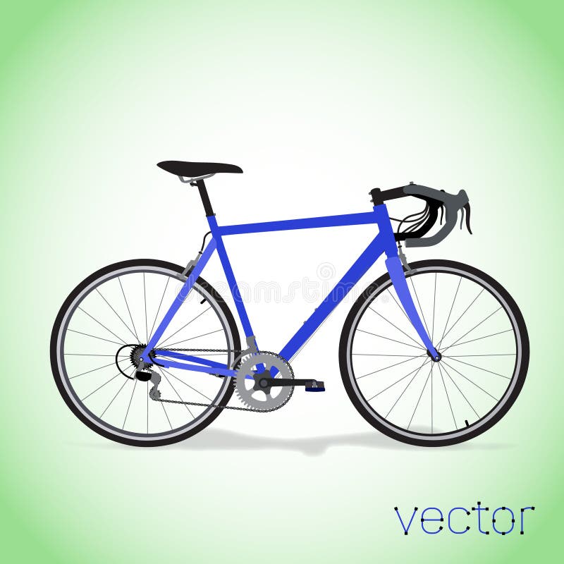 Blue bike stock vector. Illustration of endurance, race - 59968428