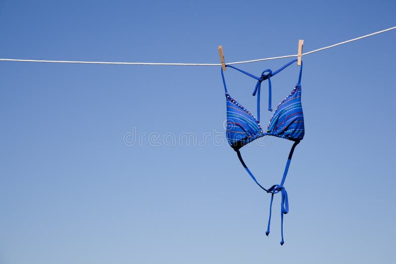 Blue bikini stock image. Image of rear, shapely, bikini - 54455631