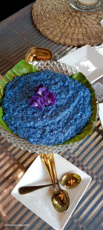 Blue Biko (blue Sticky Rice) Stock Image - Image of rice, biko: 277685875