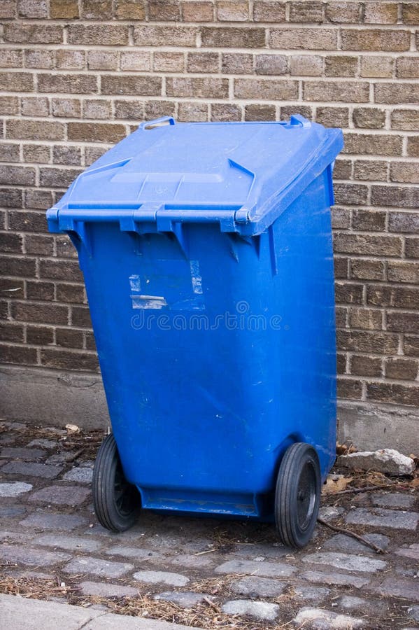 Blue bin stock image. Image of disposal, plastic, facility - 16352817