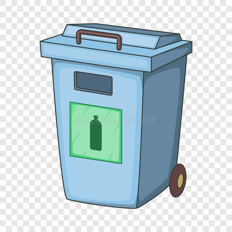 Blue Bin Garbage Container for Plastic Waste Icon Stock Vector ...