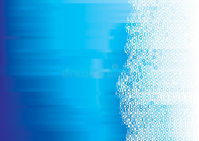 Blue binary stock vector. Illustration of code, generated - 4787900