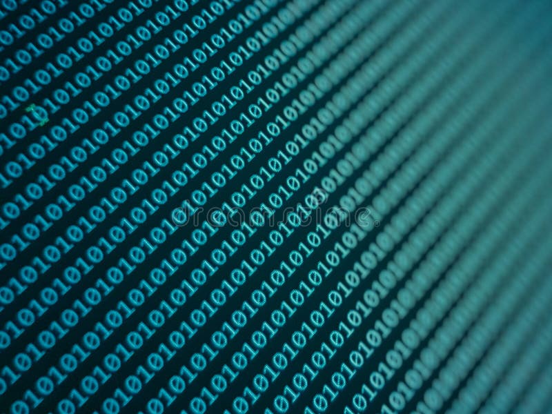Blue Binary Code on Computer Screen Texture Stock Photo - Image of green, computer: 166666882