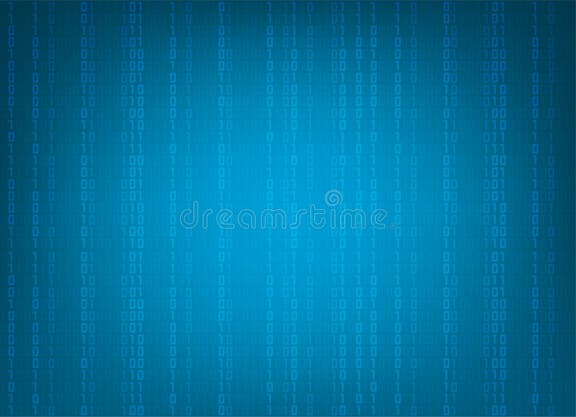 Blue Binary Code Background Stock Vector - Illustration of blue ...