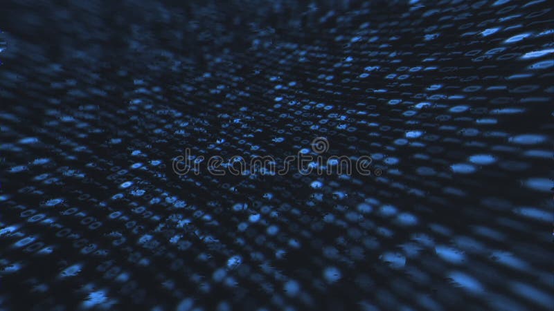 Blue Binary Code Data Glitch Technology Background Animation Stock Footage - Video of glitch ...