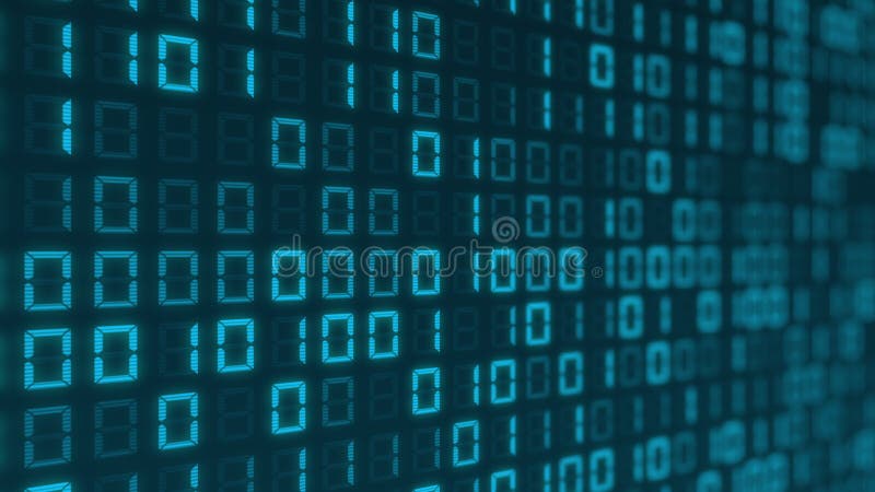 Blue Binary Code Animation Background. Stock Video - Video of computer ...