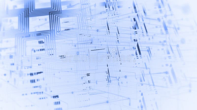 Blue Binary Code Data Glitch Technology Background Animation Stock ...