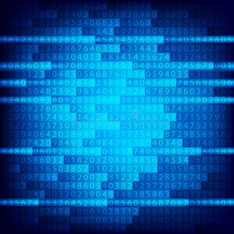 Blue Binary Computer Code Repeating Vector Background Eps 10 Vector