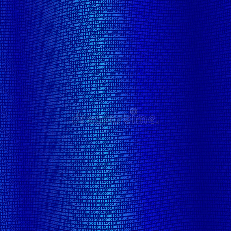 Blue Binary Data, Network Concept, Technology Background Stock Vector ...
