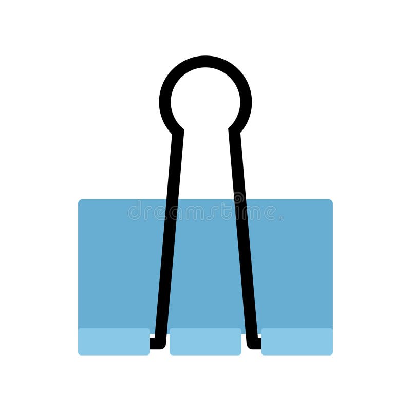 Blue Binder Clip Isolated on White Background for Office and School ...