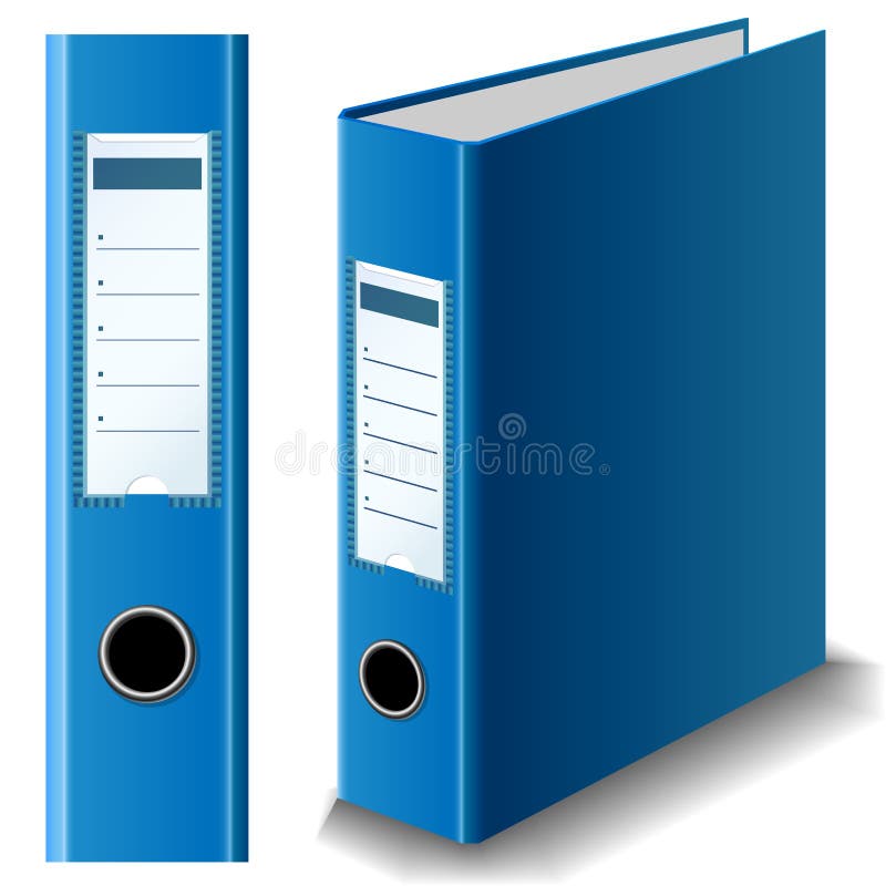 Blue binder stock vector. Illustration of case, bureaucracy - 32737399