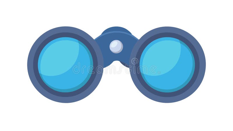 Blue Binoculars: Exploration, Adventure, Wide Viewing. Vector Design ...