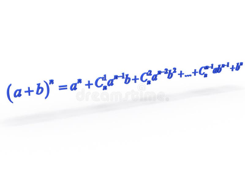 Newton`s binomial theorem stock vector. Illustration of mathematics ...